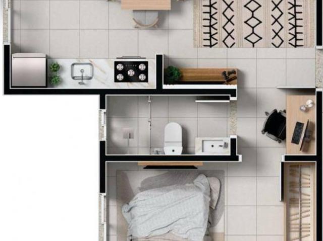 Apartamento com 1 dormitório à venda, 39 m² Cancelli Cascavel/PR