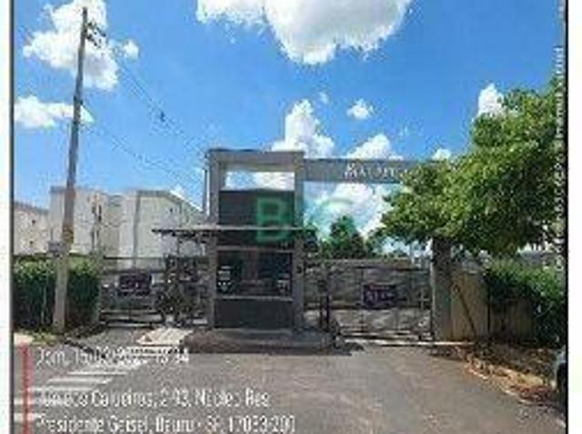 Apartamento à venda, 39 m² por R$ 116.591,36 Núcleo Residencial Presidente Geisel Bauru/SP