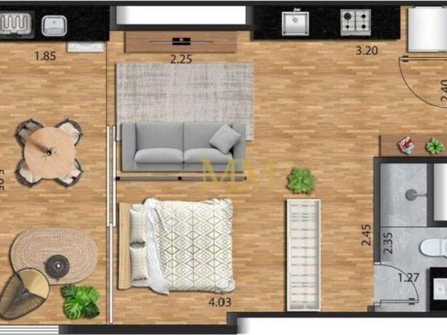 Apartamento à venda, 39 m² por R$ 397.000,00 José Menino Santos/SP