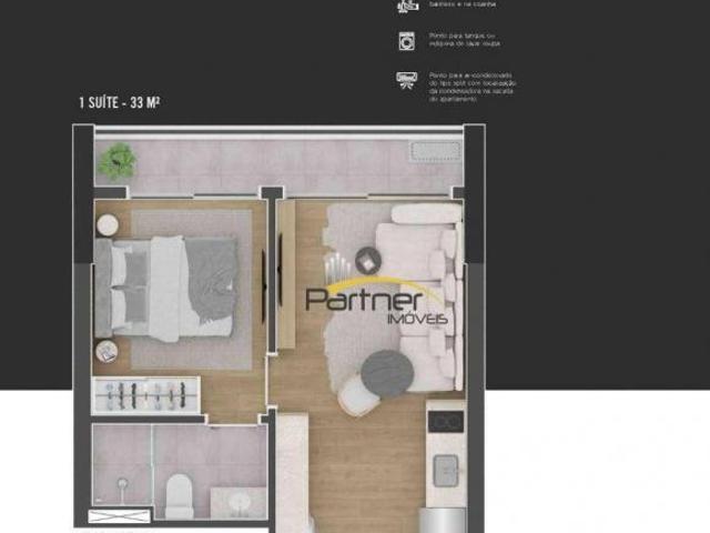 Apartamento à venda, 33 m² por R$ 525.330,00 Centro Curitiba/PR