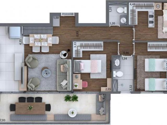 Apartamento a venda 3 dormitórios 106m2 Tatuapé São Paulo SP