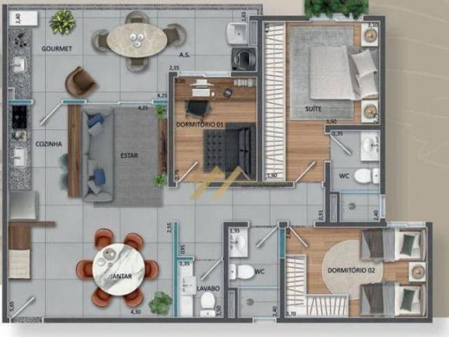 APARTAMENTO À VENDA 3 QUARTOS, 86M², R$ 713.000,00 CONDOMÍNIO AVELÃ VILA RESIDENCIAL JARDIM PR