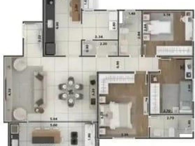 Apartamento à venda 3 Quartos, 1 Suite, 2 Vagas, 109M², Jardim das Nações, Taubaté SP | Condomínio