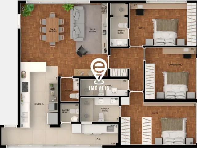 Apartamento à venda, 3 quartos, 2 suítes, 1 vaga, Jardim Portal I e II São Paulo/SP