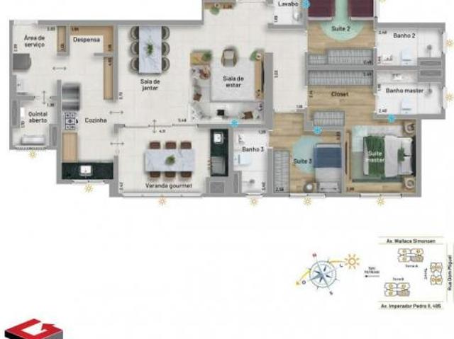 Apartamento à venda 3 quartos 3 suítes 2 vagas Nova Petrópolis São Bernardo do Campo SP