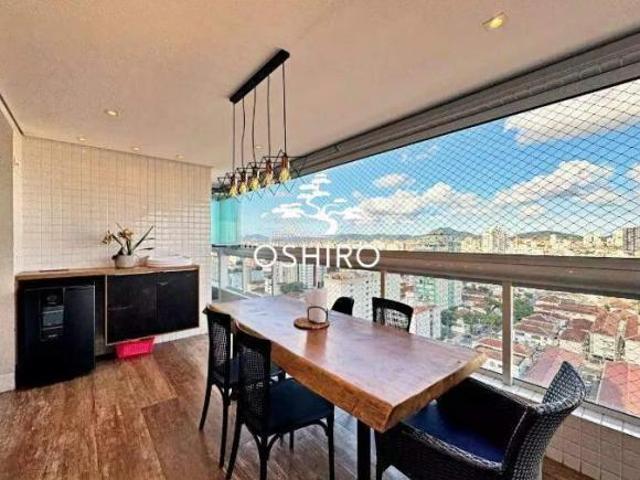 Apartamento à venda, 3 quartos, 3 suítes, 2 vagas, Embaré Santos/SP
