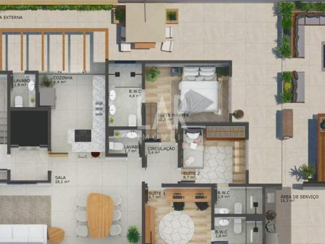 Apartamento à venda, 3 quartos, 3 suítes, 2 vagas, Itapoã Belo Horizonte/MG