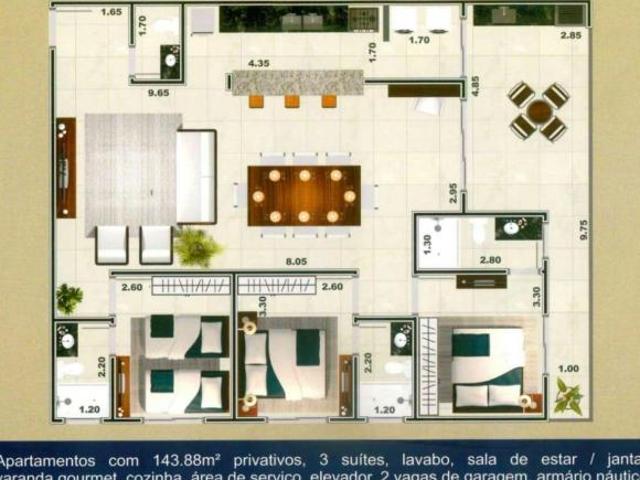 Apartamento à venda 3 Quartos, 3 Suites, 2 Vagas, 143.88M², Itaguá, Ubatuba SP | RESIDENCIAL ALTOS