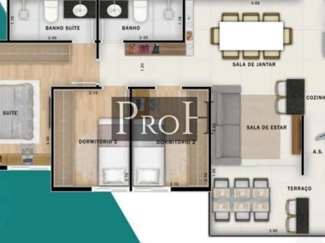 Apartamento à venda 3 quartos Vila Assunção Santo André
