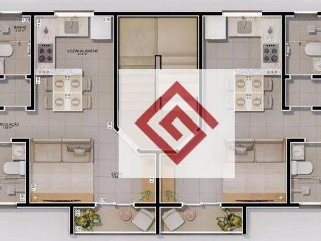 Apartamento à venda, 46 m² por R$ 325.000,00 Vila Metalúrgica Santo André/SP