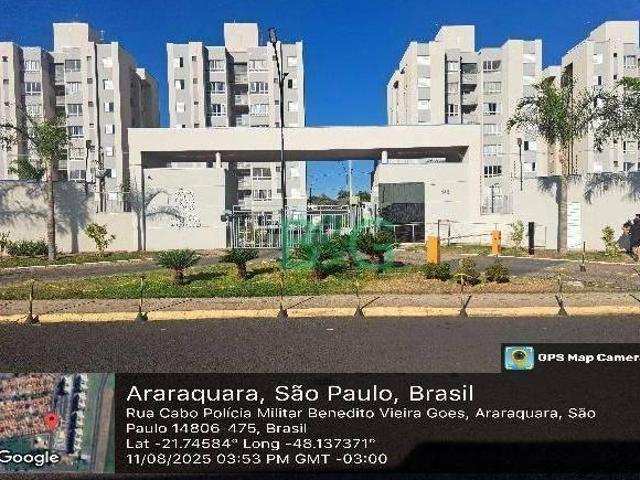Apartamento à venda, 47 m² por R$ 120.882,70 Jardim Indaiá Araraquara/SP