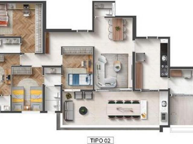 Apartamento à venda, 4 quartos no bairro Boqueirão em Santos