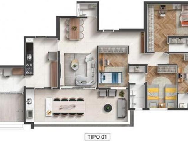 Apartamento à venda, 4 quartos no bairro Boqueirão em Santos