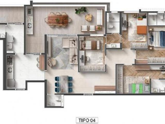 Apartamento à venda, 4 quartos no bairro Boqueirão em Santos