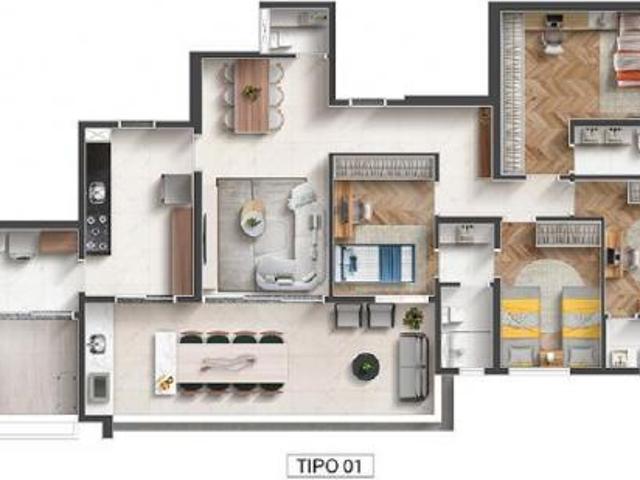 Apartamento à venda, 4 quartos no bairro Boqueirão em Santos