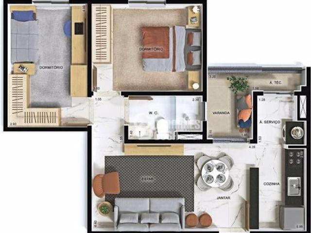 Apartamento à venda, 58 m² por R$ 564.799,66 Jardim do Lago Jundiaí/SP