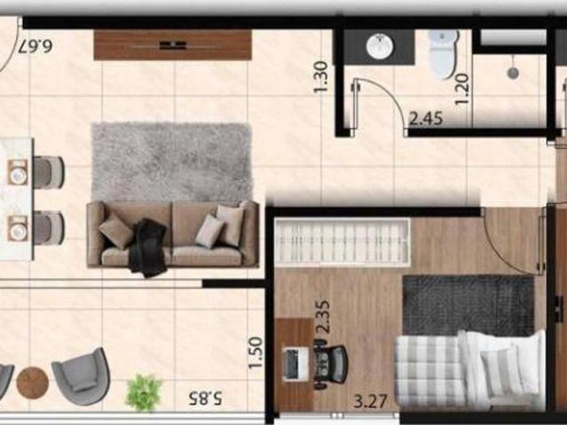 Apartamento à venda, 59 m² por R$ 588.000,00 Macuco Santos/SP