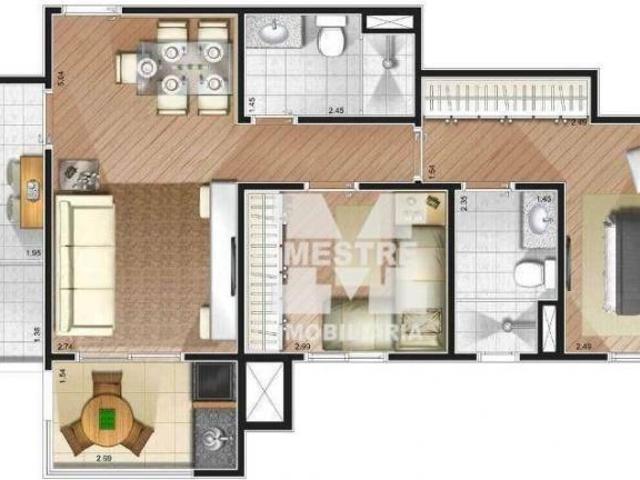Apartamento à venda, 64 m² por R$ 640.000,00 Vila Augusta Guarulhos/SP