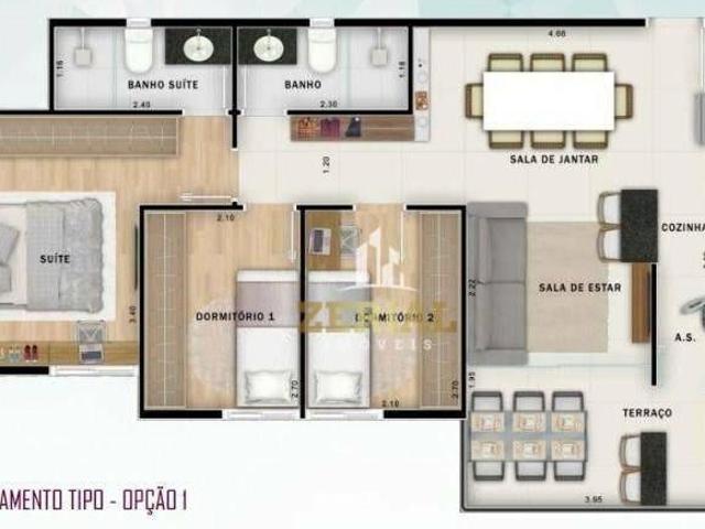 Apartamento à venda, 66 m² por R$ 615.000,00 Vila Assunção Santo André/SP
