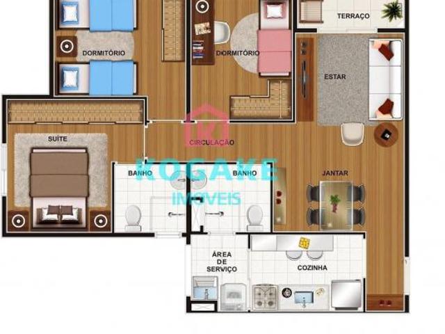 Apartamento à venda, 68 m² por R$ 470.000,00 Parque Industrial São José dos Campos/SP