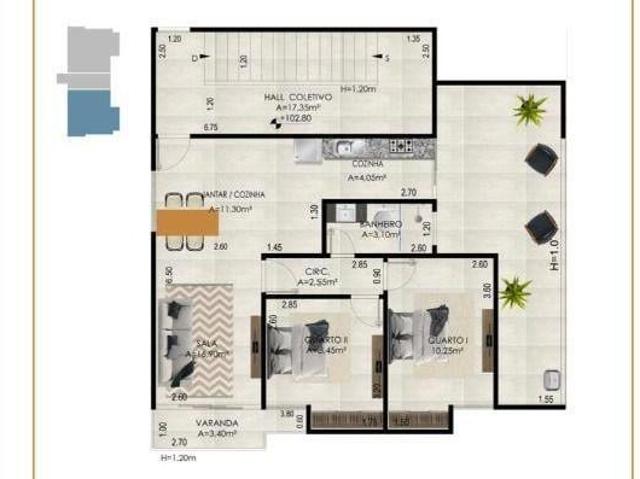 Apartamento à venda, 76 m² por R$ 299.000,00 Fontesville Juiz de Fora/MG