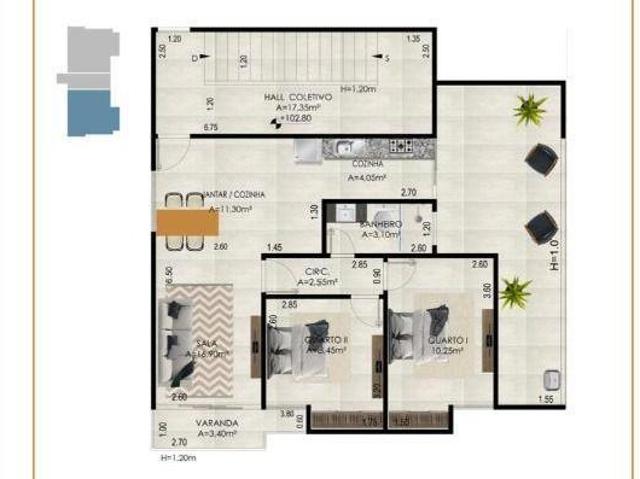 Apartamento à venda, 76 m² por R$ 299.000,00 Fontesville Juiz de Fora/MG