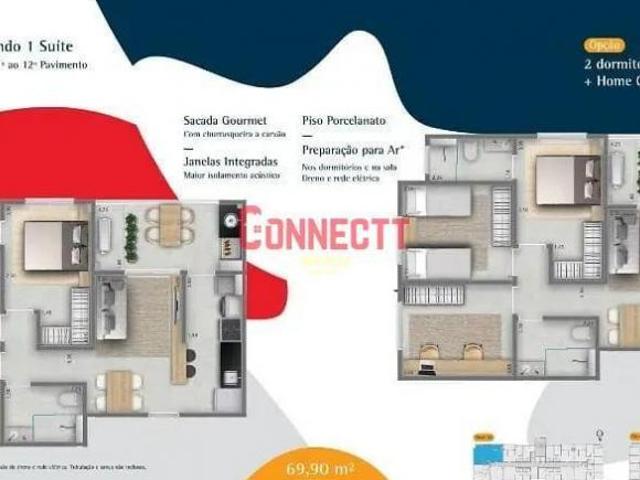 Apartamento à venda, 71 m² por R$ 520.000,00 Distrito de Bonfim Paulista Ribeirão Preto/SP