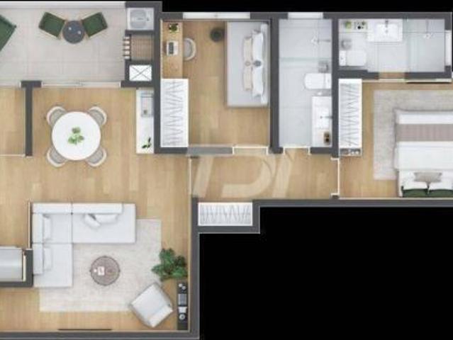 Apartamento à venda, 71 m² por R$ 898.152,84 Água Verde Curitiba/PR