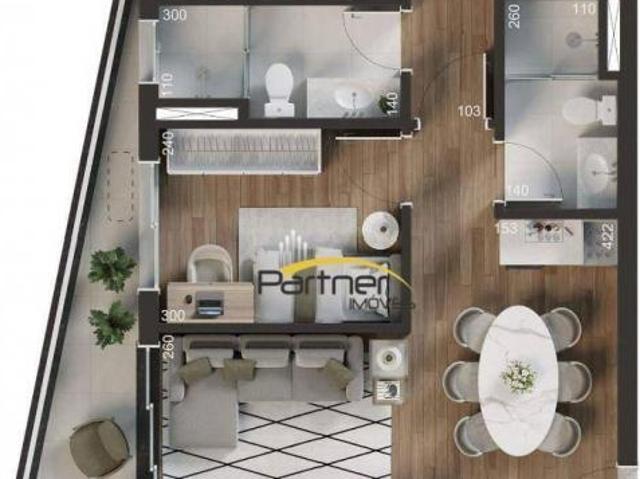 Apartamento à venda, 72 m² por R$ 1.126.048,00 Ahú Curitiba/PR