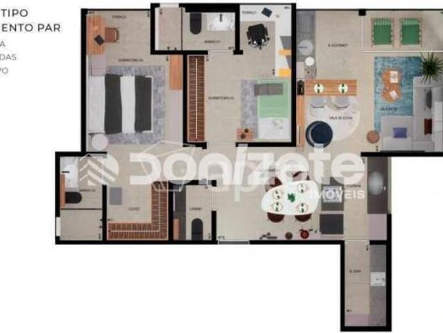 Apartamento à venda, 87 m² por R$ 838.400,00 Vila Valparaíso Santo André/SP