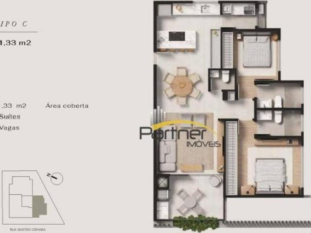 Apartamento à venda, 91 m² por R$ 1.702.709,00 Bigorrilho Curitiba/PR