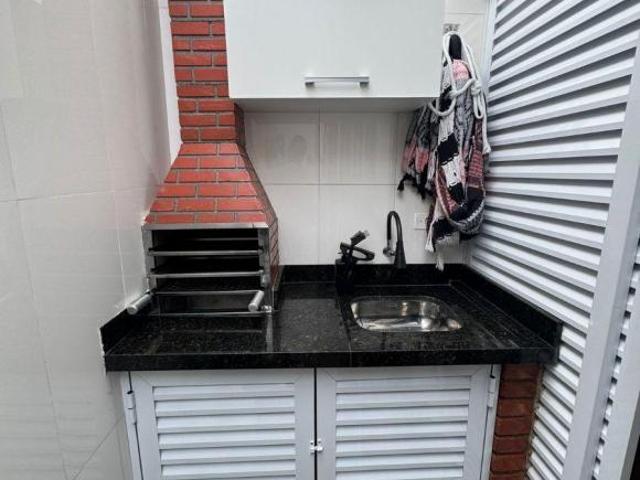 Apartamento à 300m do mar com àrea gourmet em Peruíbe