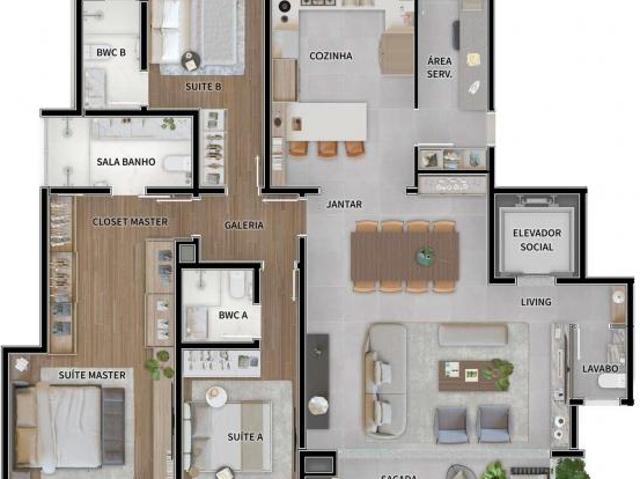 APARTAMENTO ALTÍSSIMO PADRÃO COM 3 SUÍTES E 2 VAGAS NO ÁGUA VERDE