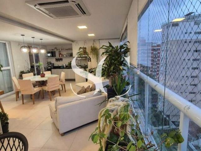 Apartamento alto padrão, 3 suítes, 3 vagas, 167 m² lazer completo Boqueirão – Santos SP