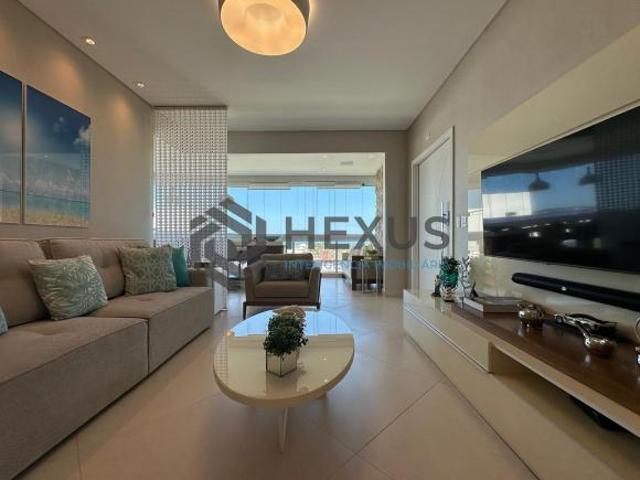 Apartamento Alto Padrão com Varanda Gourmet vista mar e lazer a 250m da praia na