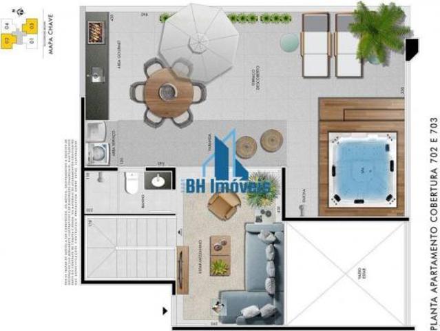 Apartamento Alto Padrão de 2 quartos com suíte e lazer no bairro Castelo Belo Horizonte/MG