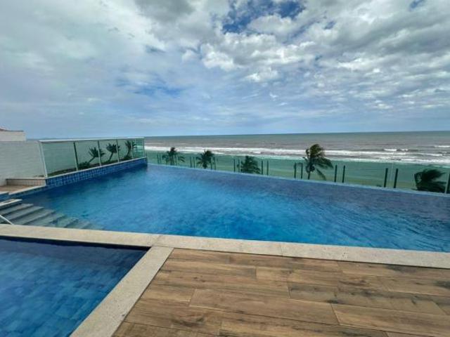 Apartamento alto padrão frente mar em Mongaguá com varanda gourmet