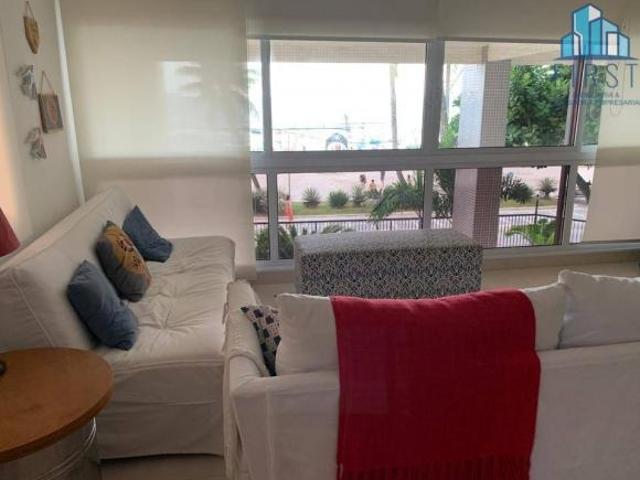Apartamento alto padrão, pé na areia, com 2 dorm. à venda, 120 m² por R$ 950.000 Astúrias Guaru