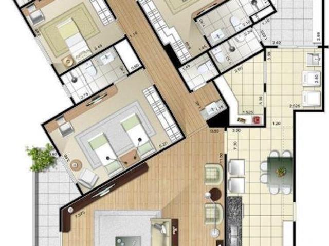 Apartamento alto padrão 327 m² 4 suítes 5 vagas à venda B. Campestre Santo André/SP