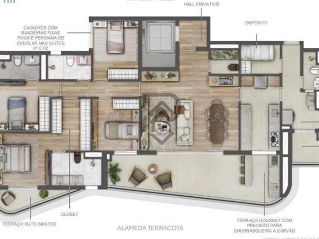 Apartamento Alto Padrão Cerâmica Quadra de Tênis e Private Pool House