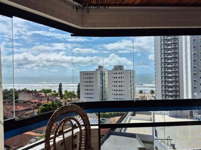 Apartamento amplo, 2 quartos, varanda, vista para o mar e serra Mongaguá