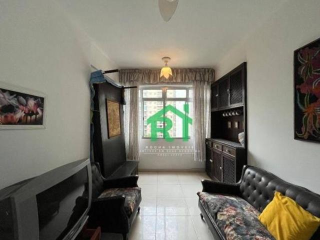 Apartamento beira mar 1 dormitório à venda, 45m², 1 vaga R$390.000 Pitangueiras Guarujá/SP