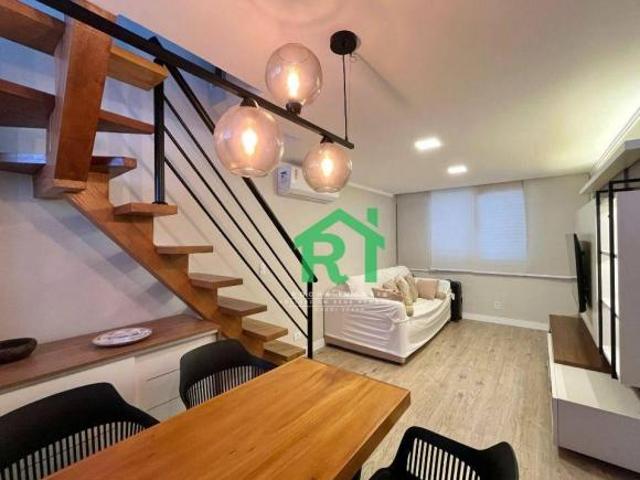 Apartamento à beira mar com 2 quartos 1 suíte, 1 vaga e lazer à venda no Tombo, Guarujá