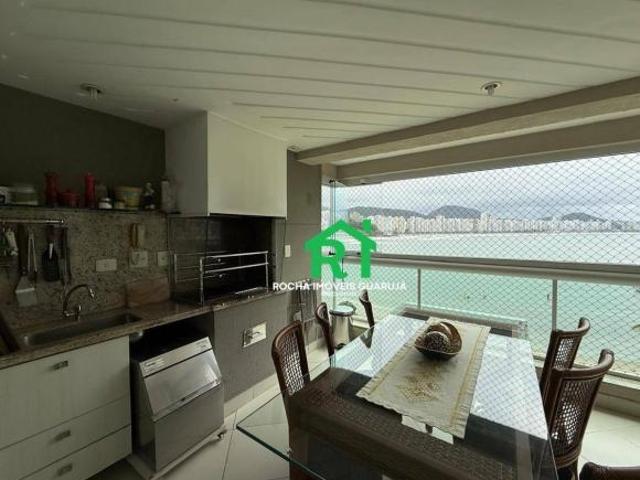 Apartamento beira mar com 4 suítes, varanda gourmet e lazer completo – Astúrias, Guarujá