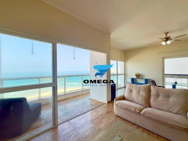 Apartamento beira mar à venda na praia das Pitangueiras no Guarujá I Omega Imoveis