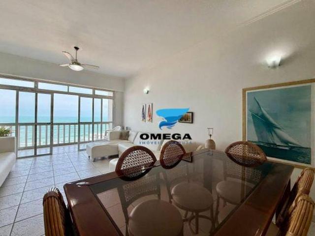 Apartamento beira mar à venda na praia das Pitangueiras no Guarujá I Omega Imoveis