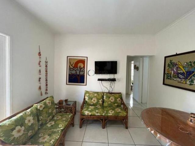 Apartamento beira mar mobiliado com varanda na Enseada, Guarujá