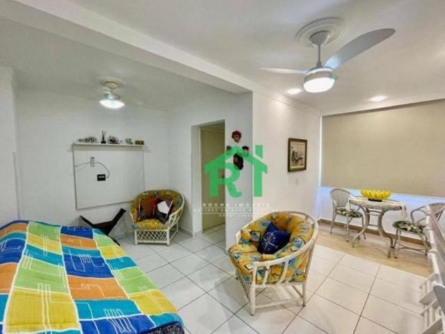 Apartamento Beira Mar, Reformado, 1 Dormitório Suíte, 1 Vaga, Pitangueiras, Guarujá/SP