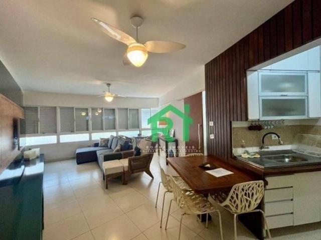 Apartamento Beira Mar, Reformado, 2 Dormitórios, 1 Vaga, Área de Lazer, Tombo, Guarujá/SP