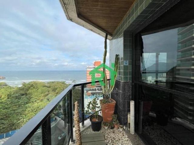 Apartamento Beira Mar, Vista para o Mar, 3 Dormitórios, 3 Suítes, 2 Vagas, Tombo, Guarujá/SP